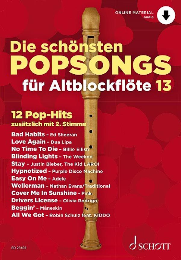 Die schönsten Popsongs für Alt-Blockflöte 13 » Spartiti per flauto dolce