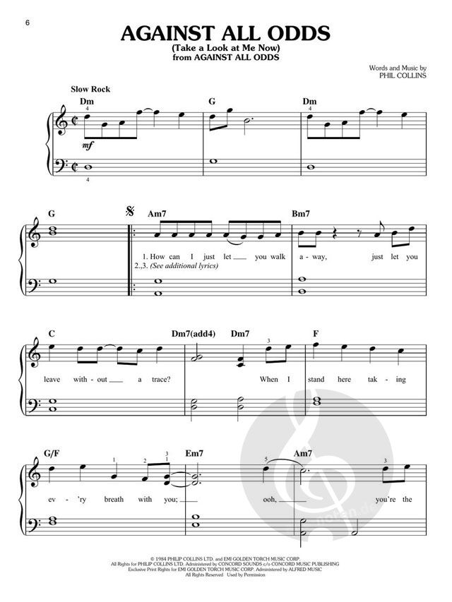 First 50 Love Ballads You Should Play On Piano » Spartiti per pianoforte