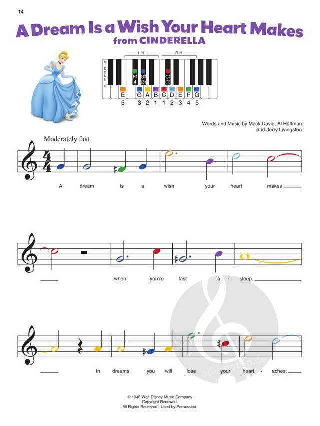 Piano-by-Color: Disney Princess Collection » Spartiti per pianoforte